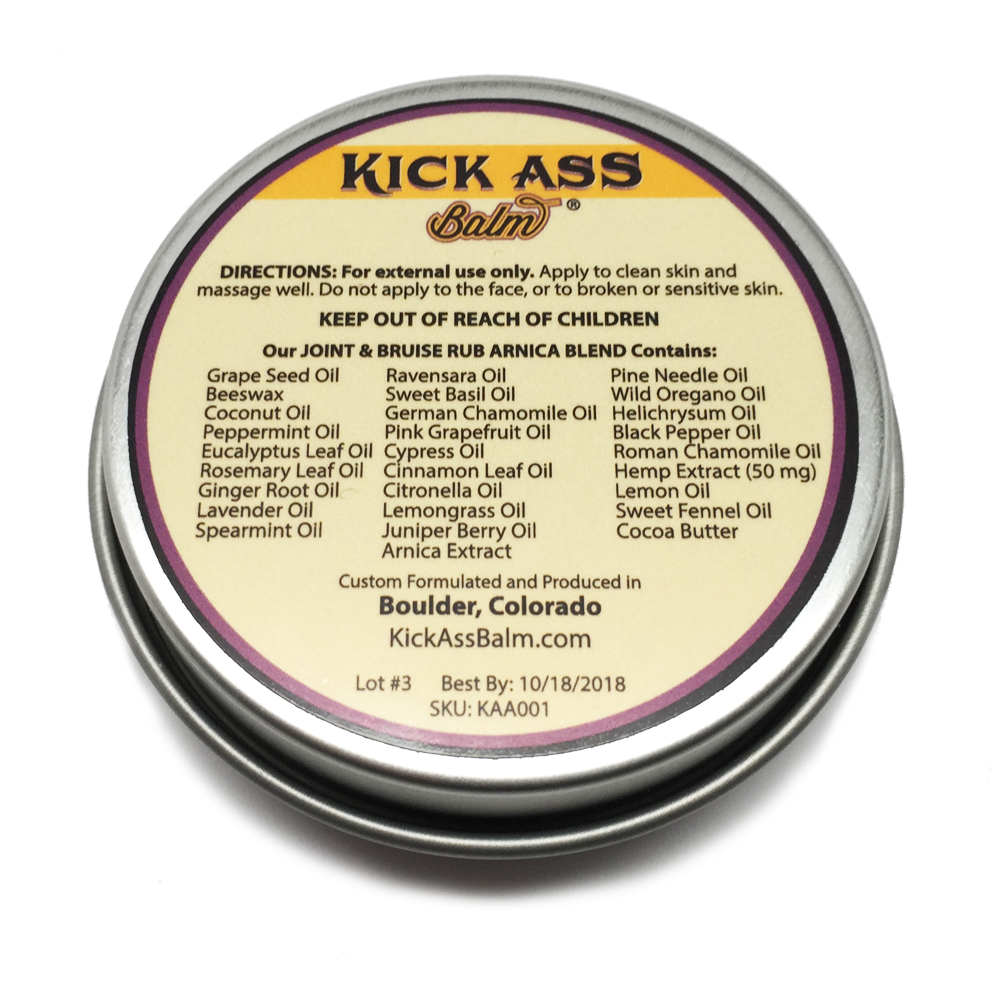 CBD Joint and Bruise Rub Arnica Blend | Kick Ass Balm